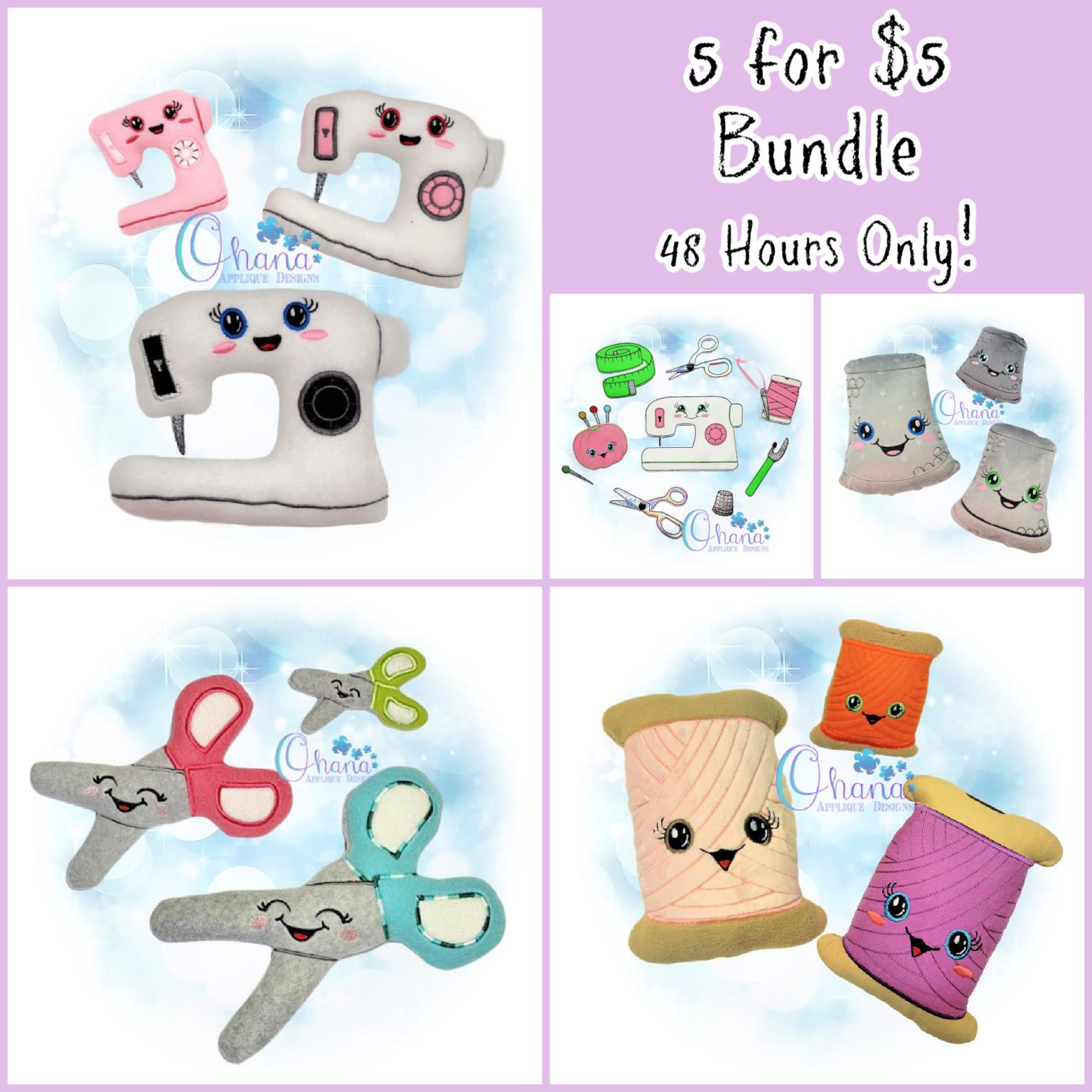 February 4th 2025 - Sewing Stuffie Bundle - 5 for $5 - OAD