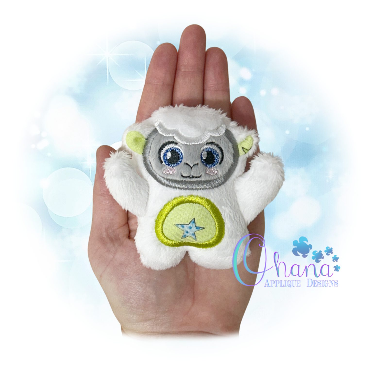 Huggable Lamb Stuffie Embroidery Design- OAD