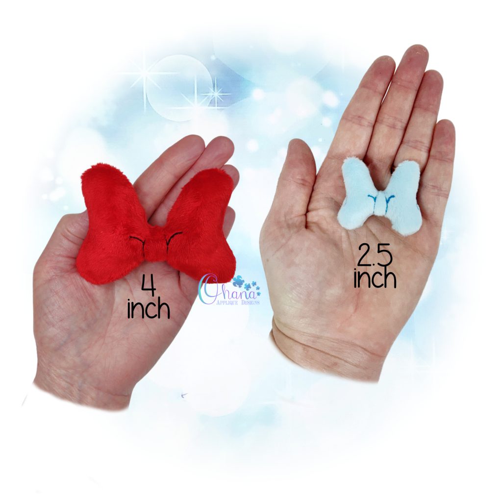 Bow Stuffie Embroidery Design- Ohana Applique Designs