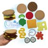 Burger Kit Play Set Embroidery Design - Ohana Applique Designs
