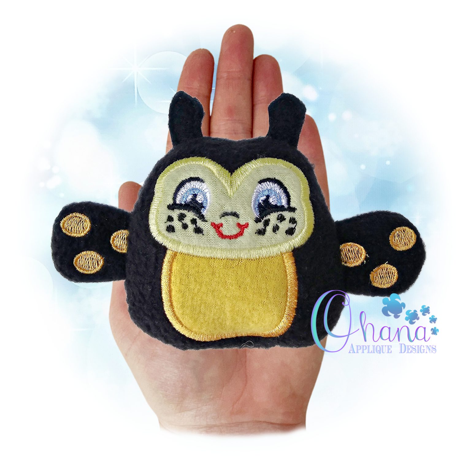 Ladybug Egglet Stuffie Embroidery Design- Ohana Applique Designs
