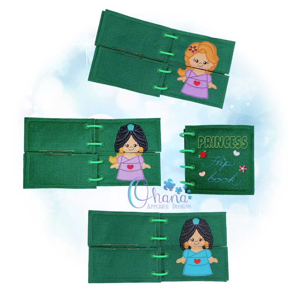Princess Flip Book - Ohana Applique Designs