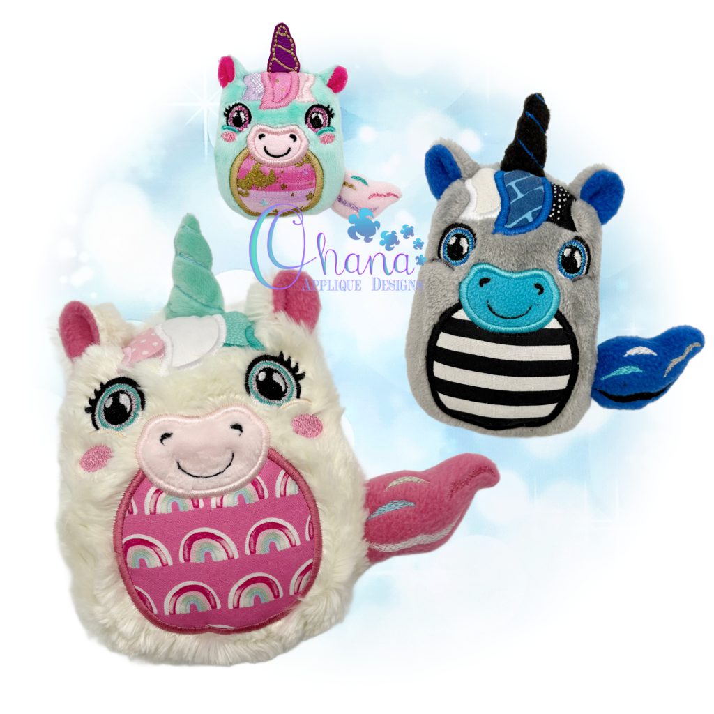 Unicorn Egglet Stuffie Embroidery Design- Ohana Applique Designs