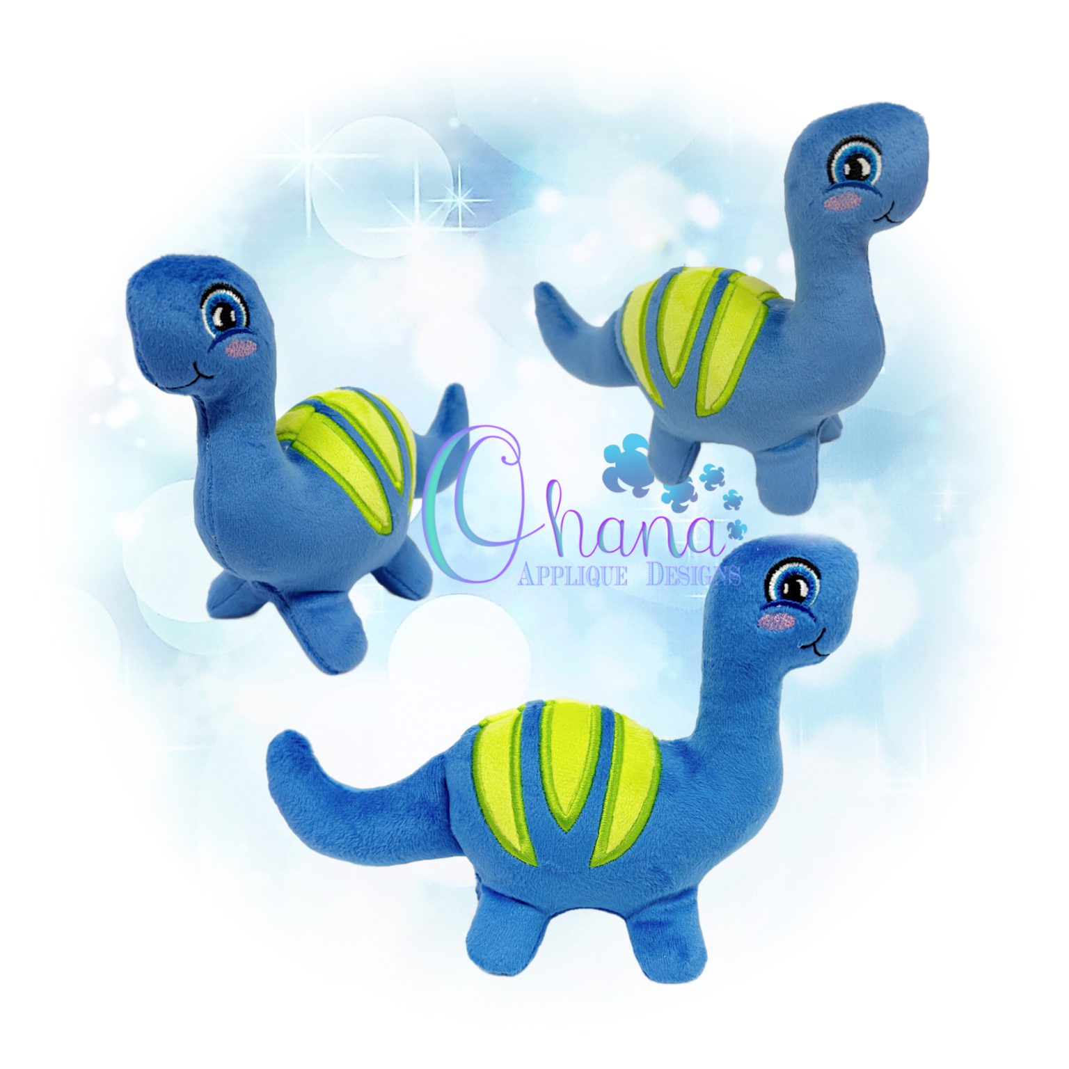 Ellen 3D Standing Long Neck Stuffie Embroidery Design- Ohana Applique ...
