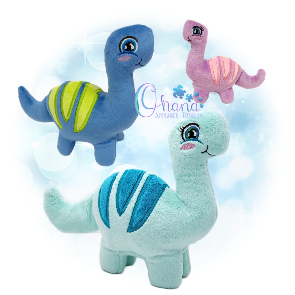 Ellen 3D Standing Long Neck Stuffie Embroidery Design- Ohana Applique ...
