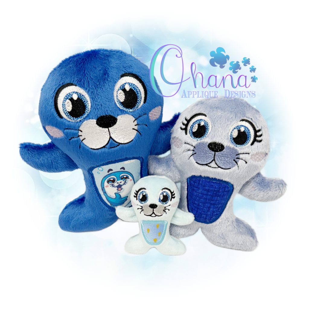 Sailor Seal Stuffie Embroidery Design - Ohana Applique Designs