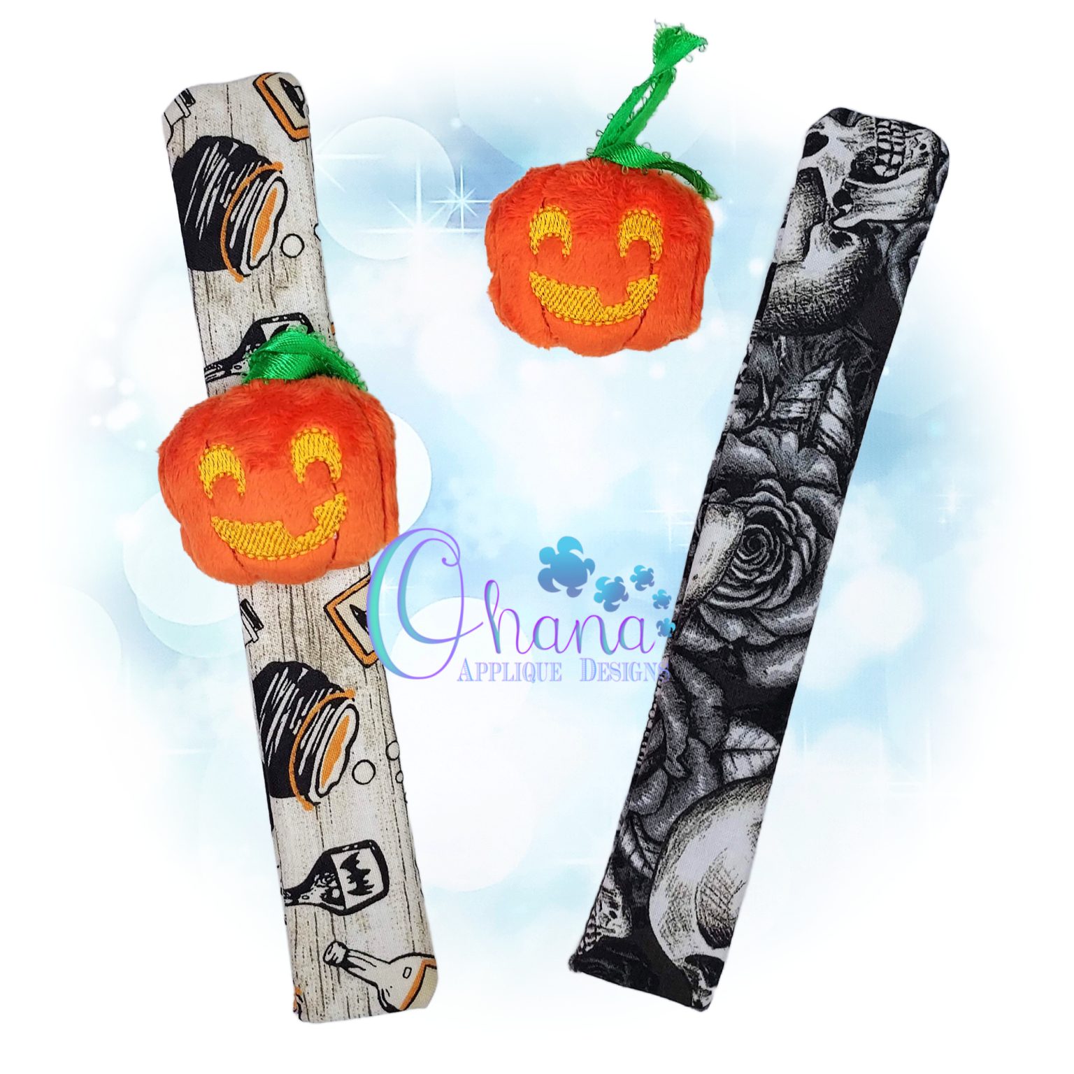 Jack O'lantern Slip On Slap Bracelet Buddy Design - OAD