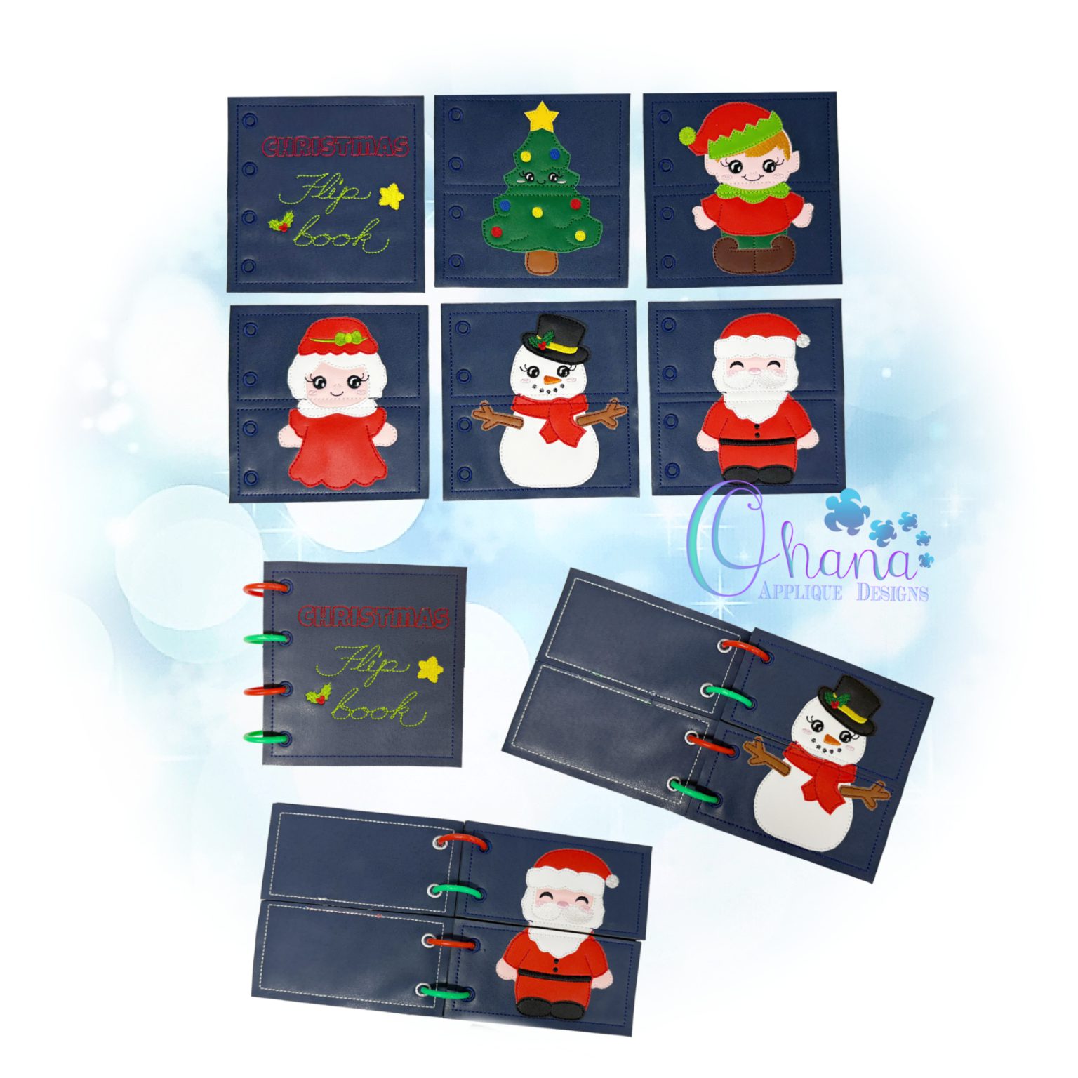 Christmas Flip Book - Ohana Applique Designs
