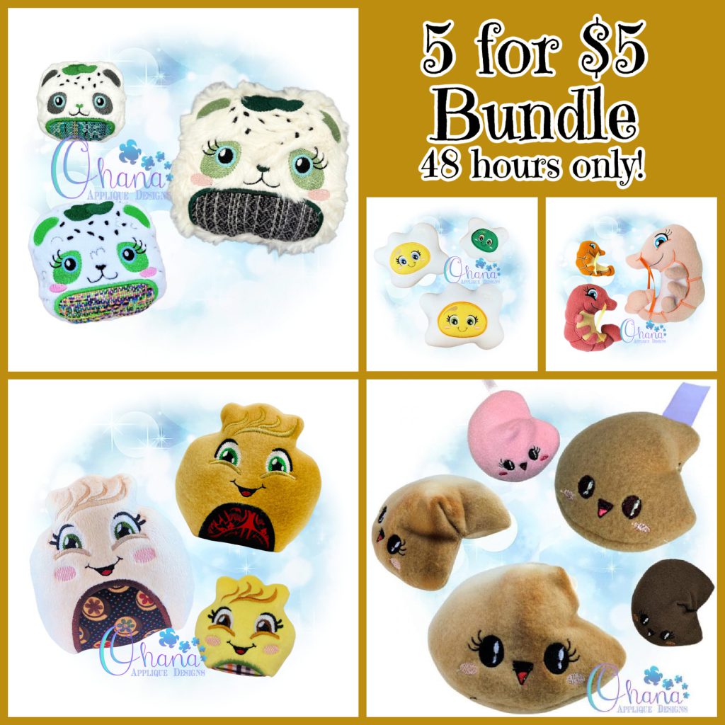December 23rd 2025 - Asian Food Stuffie Bundle - 5 for $5 - OAD