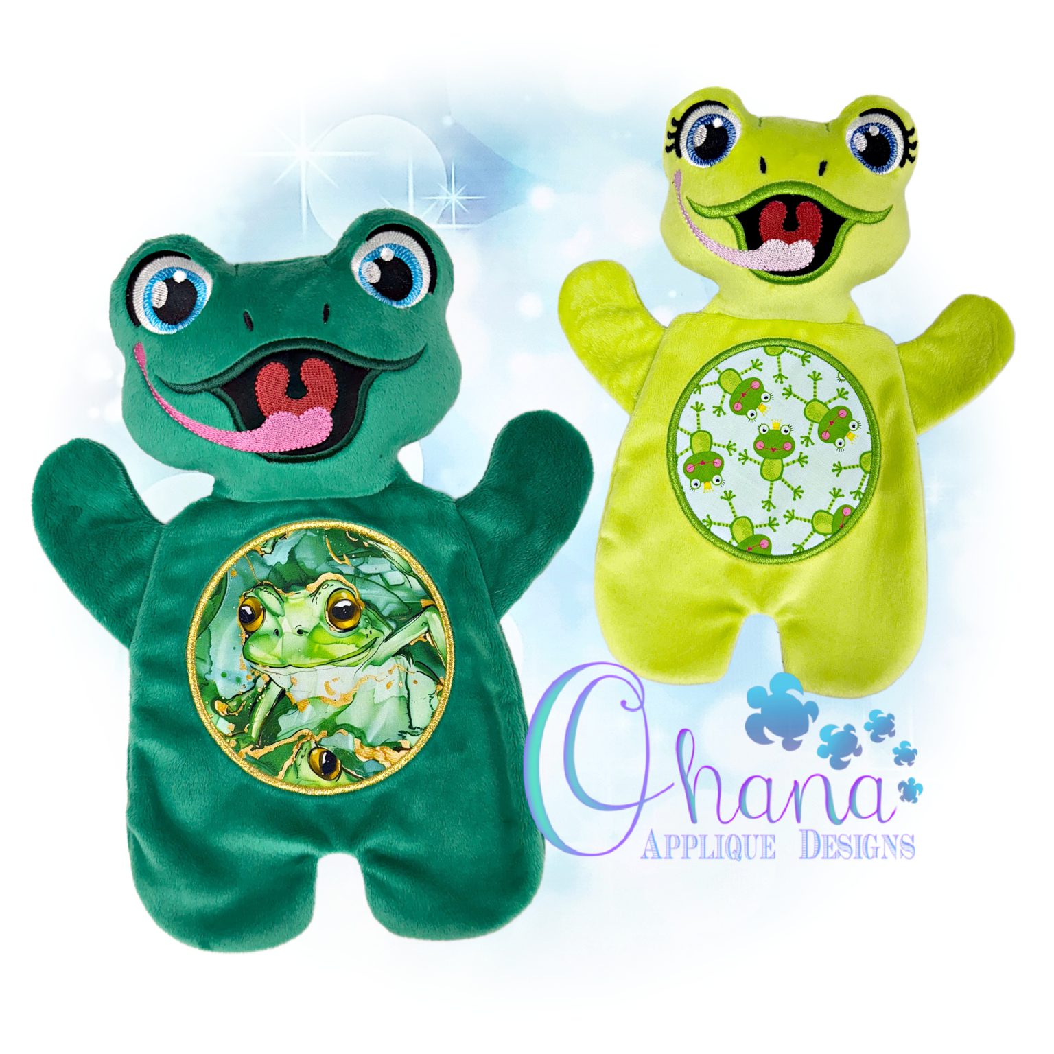 Frog Flat Body Lovey Design - Ohana Applique Designs