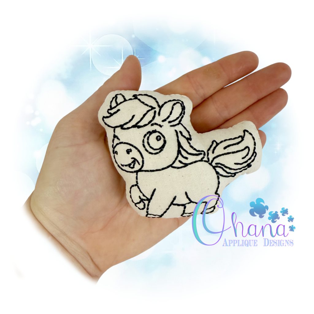 Chinese New Year - Fire Horse Coloring Stuffie Design - Ohana Applique ...