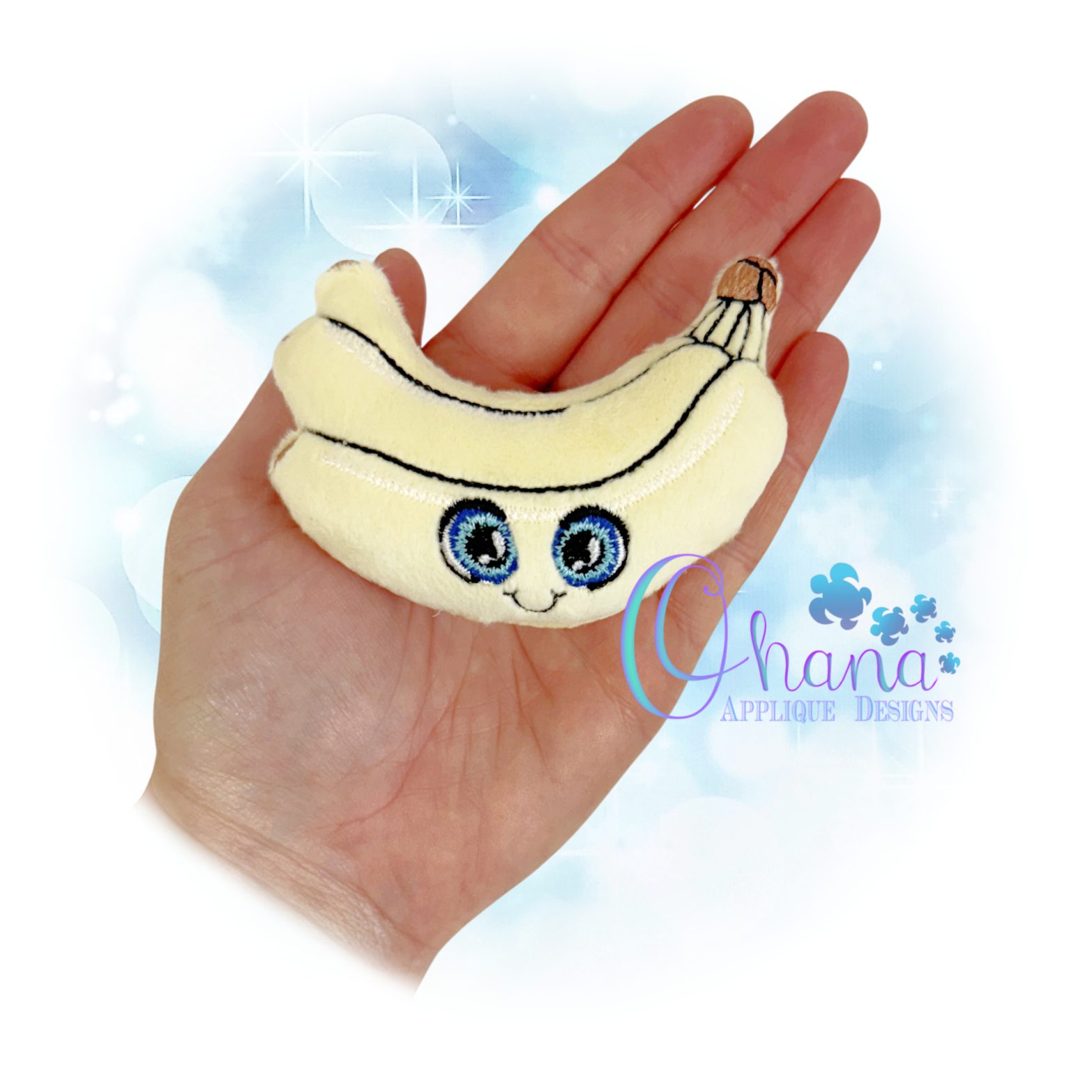 Bunch of Bananas Stuffie Embroidery Design - Ohana Applique Designs