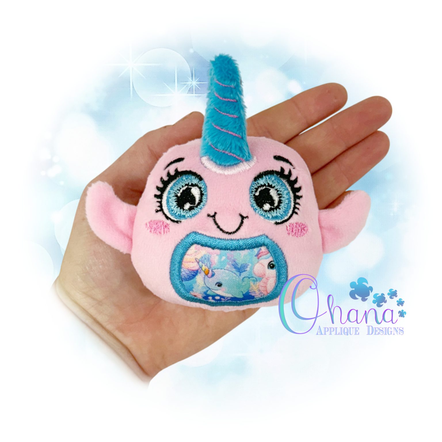 Narwhal Egglet Stuffie Embroidery Design- OAD