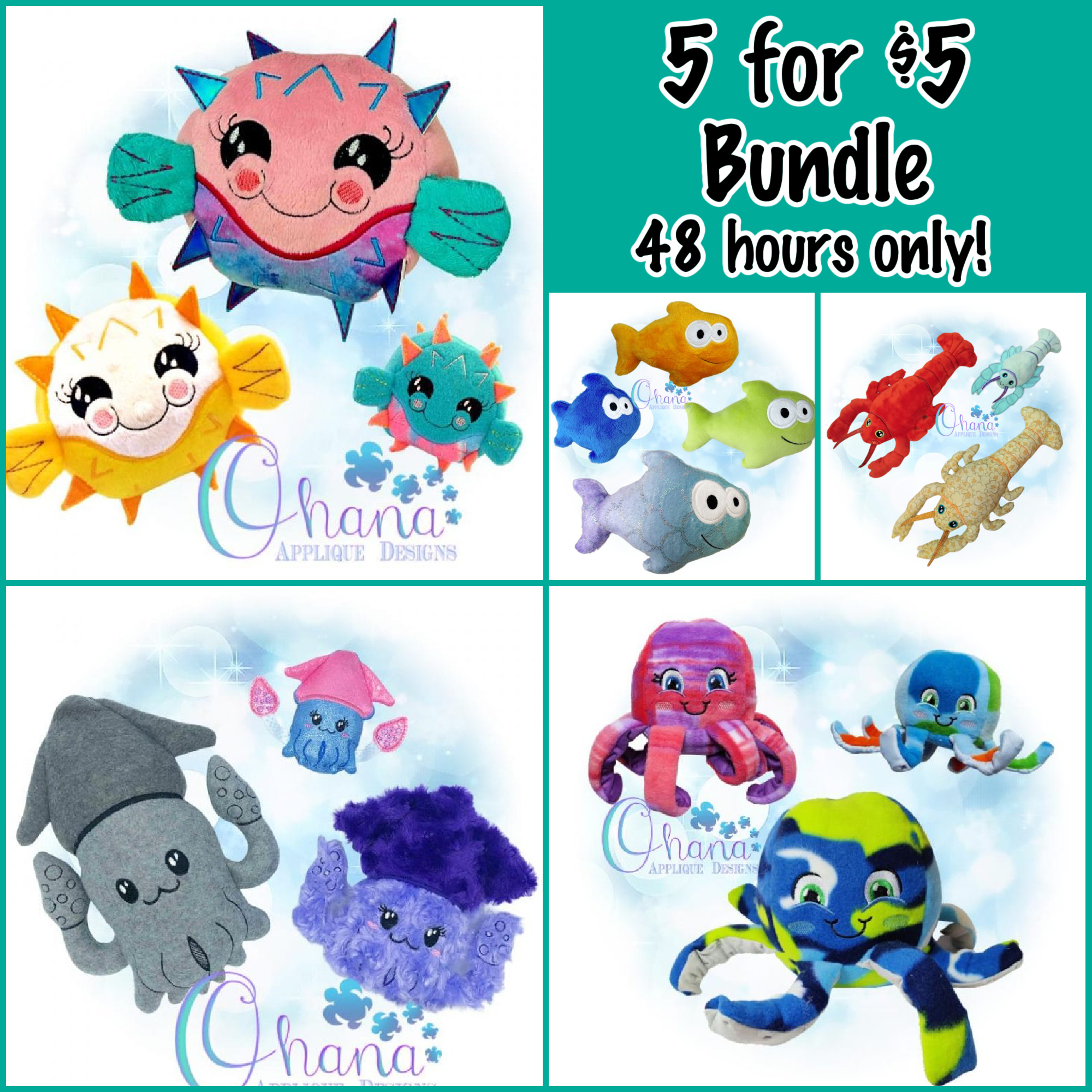 February 24th 2026 - Ocean Stuffie Bundle - 5 for $5 - OAD