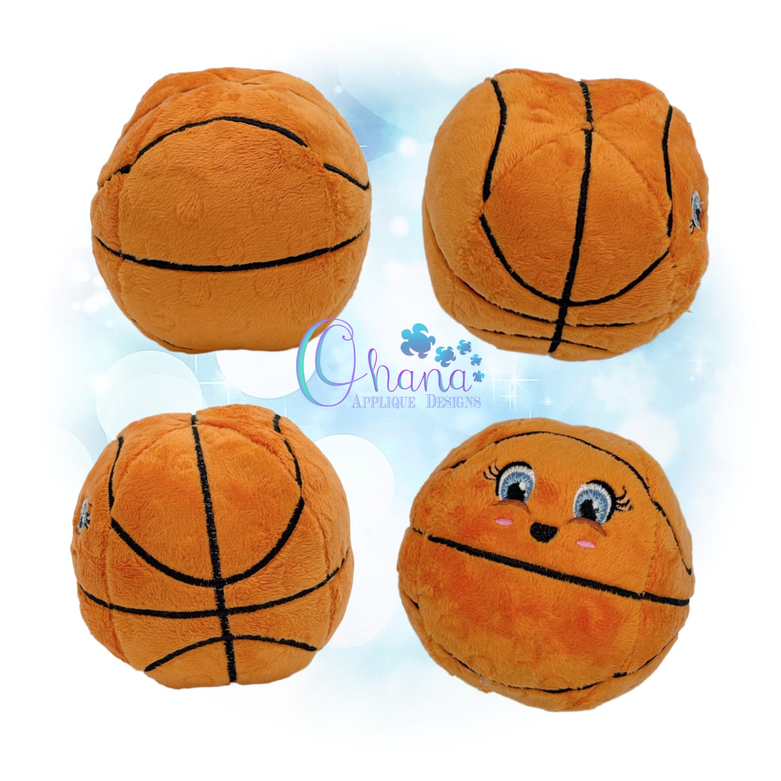 3D Basketball Stuffie Embroidery Design - OAD