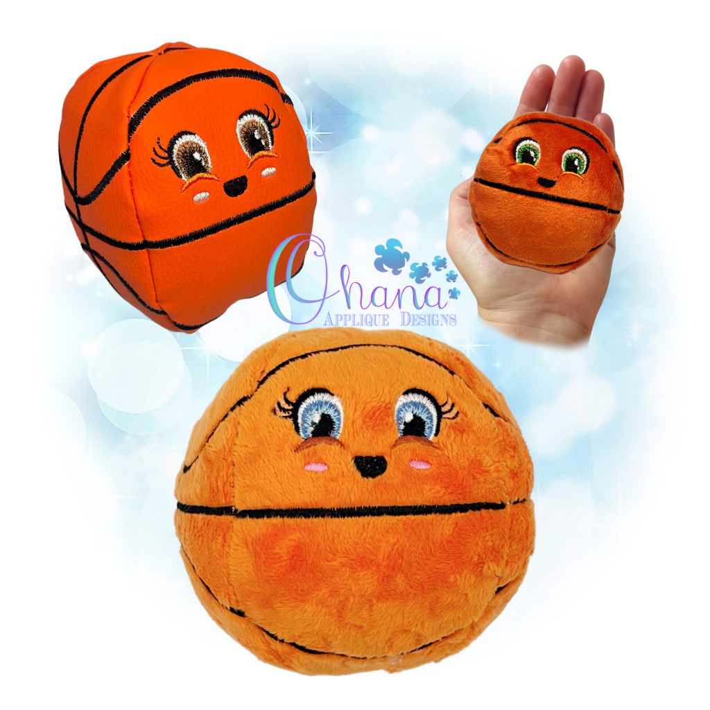 3D Basketball Stuffie Embroidery Design - OAD