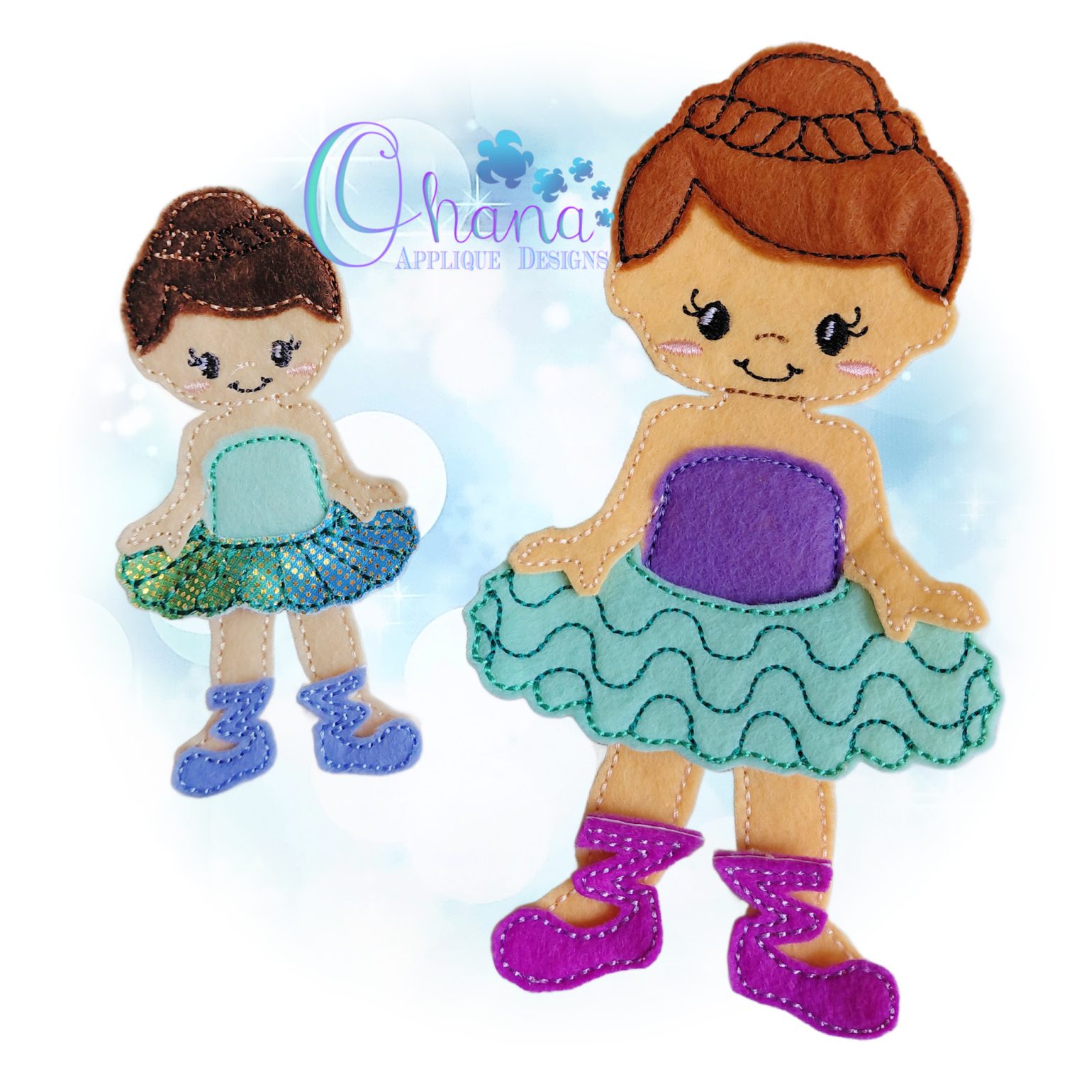Grace Unpaper Doll Ballerina Pack of Embroidery Designs - Ohana ...